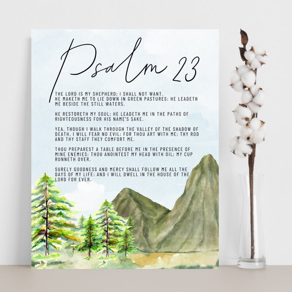 Psalm 23 Canvas Art - Etsy