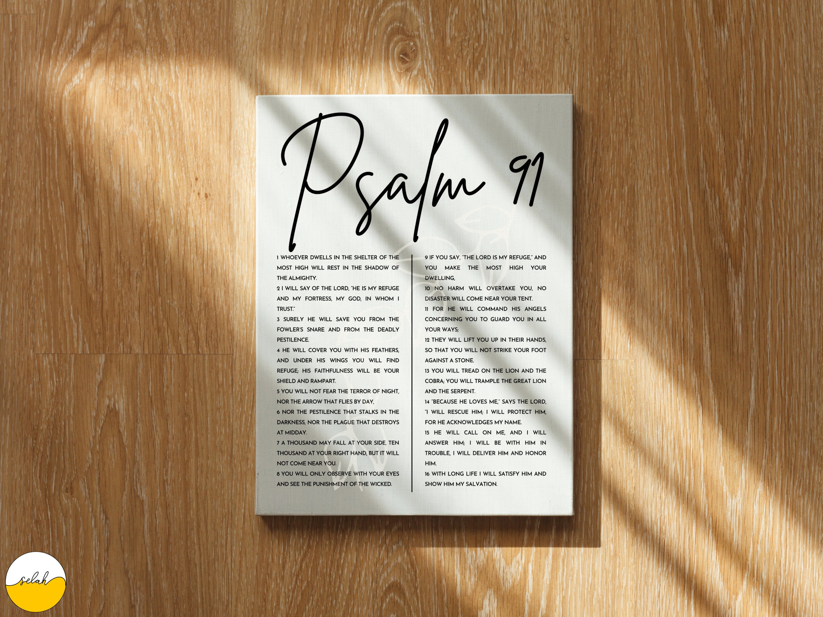 Psalm 91 Scripture Wall Art Home Decor Bible Verse Art - Etsy Australia