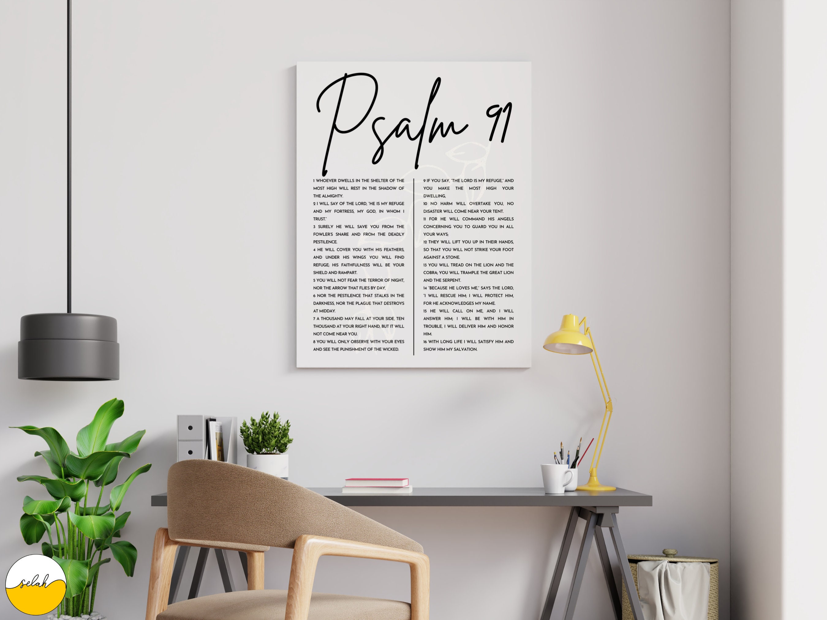 Psalm 91 Scripture Wall Art Home Decor Bible Verse Art - Etsy Australia