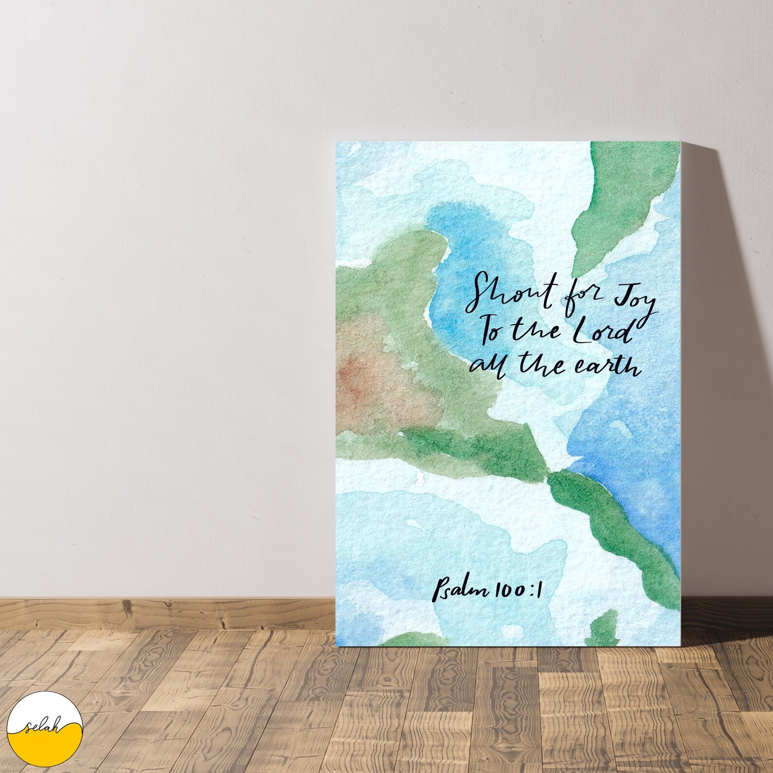 Shout for Joy to the Lord All the Earth | Psalm 100:1 Handmade Wall Art ...