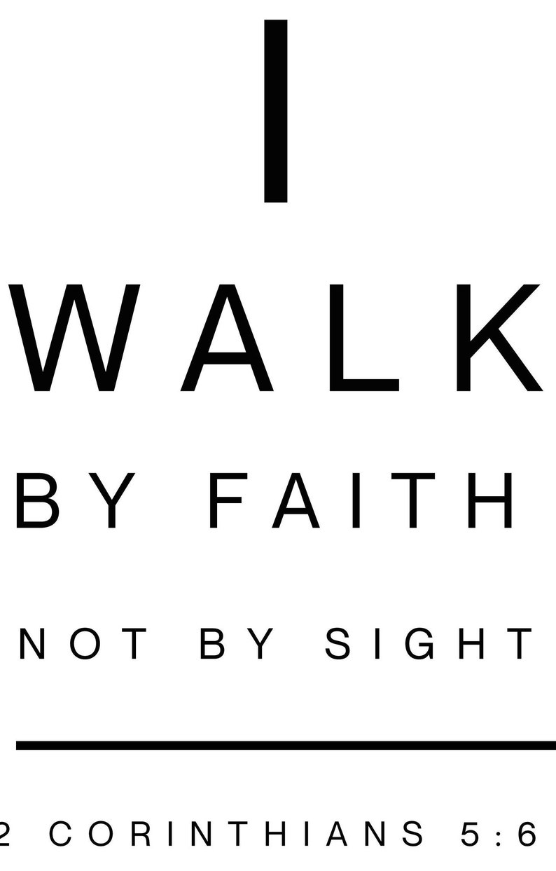 Walk by Faith Digital Art Bible Verse Digital Art Digital - Etsy