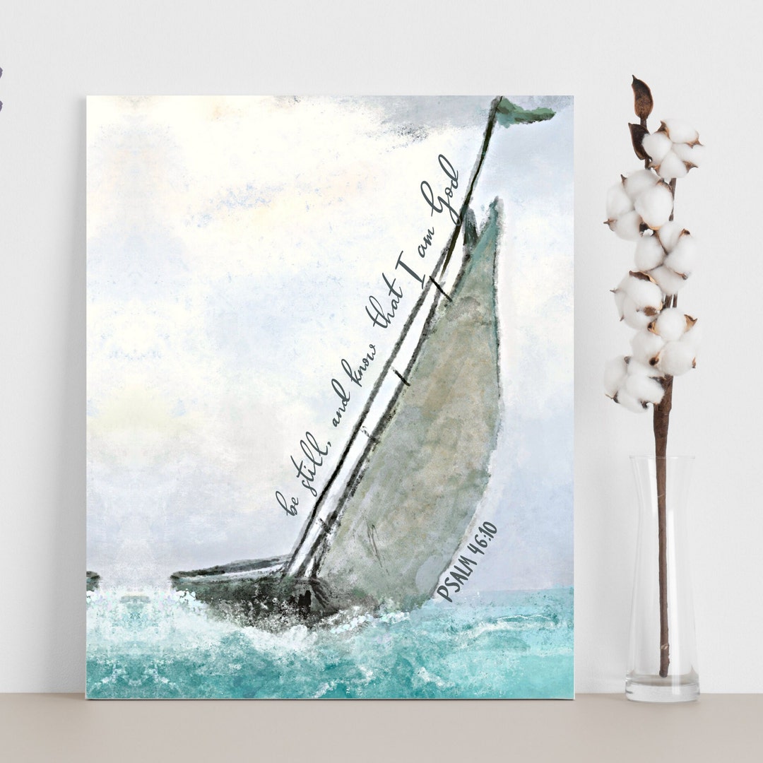 Be Still and Know That I Am God Framed Canvas Wall Art Psalm 46 10 ...