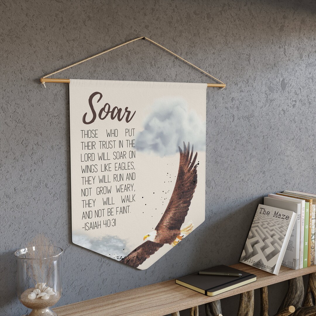 Soar Rise up Like an Eagle Christian Scripture Pennant Bible - Etsy