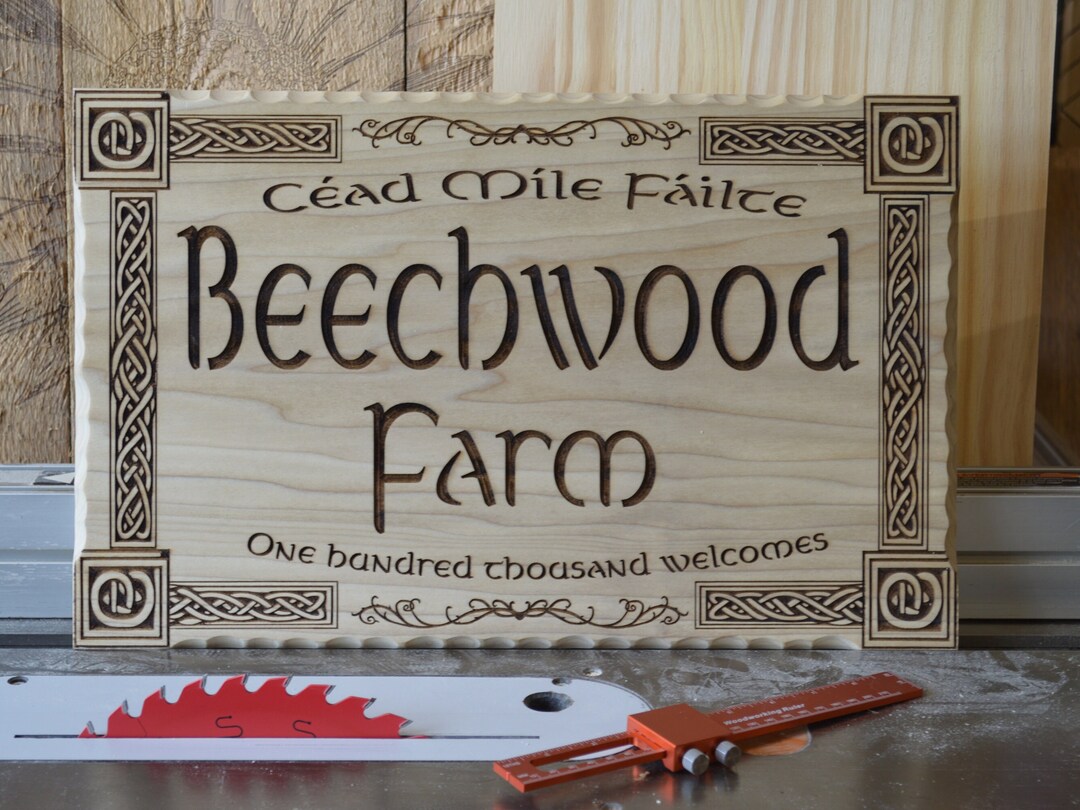 Céad Míle Fáilte Irish Welcome Sign: Laser Engraved Poplar - Etsy