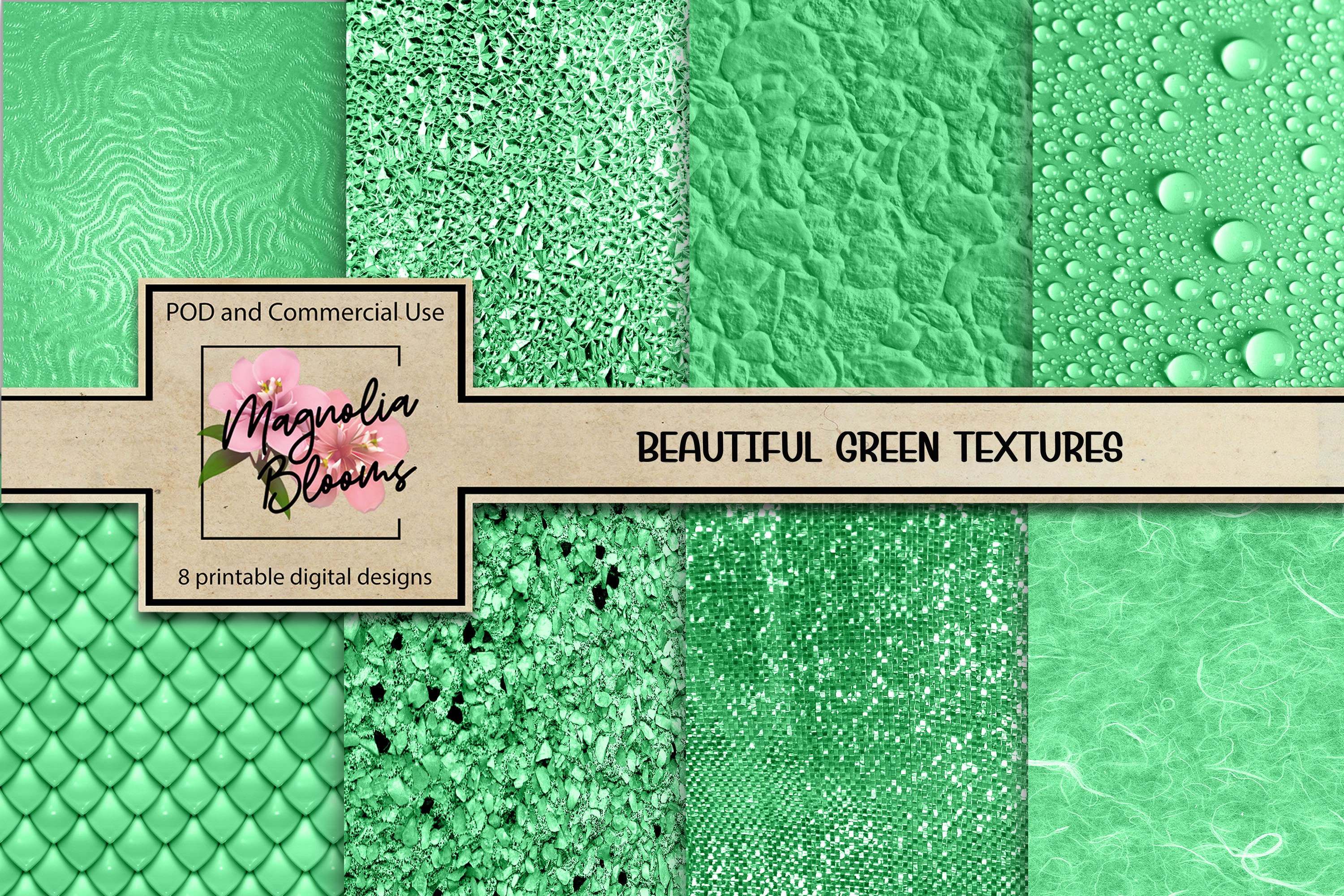 8 Beautiful Green Digital Backgrounds Sublimation POD INCLUDED! - Etsy