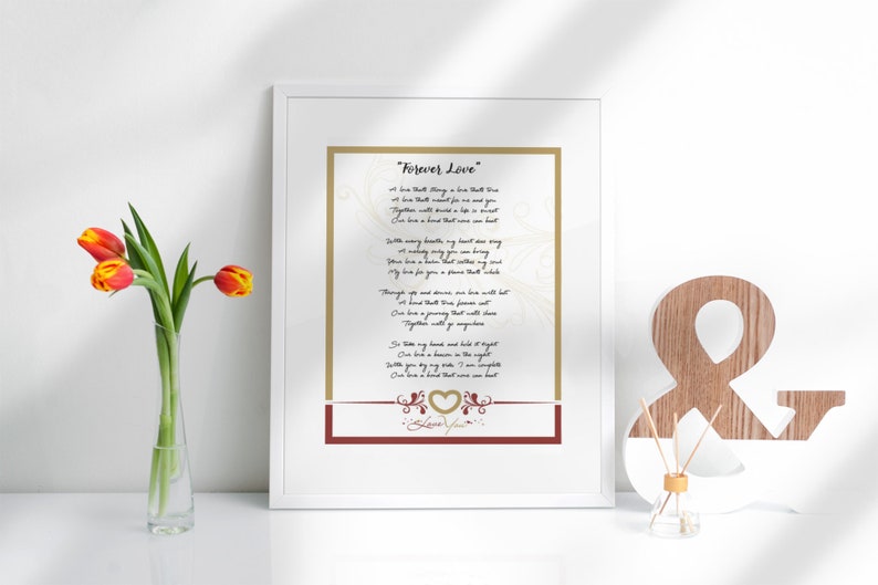 Love Forever Poem, Love Poem, Love Poems, Digital Poem, Anniversary ...