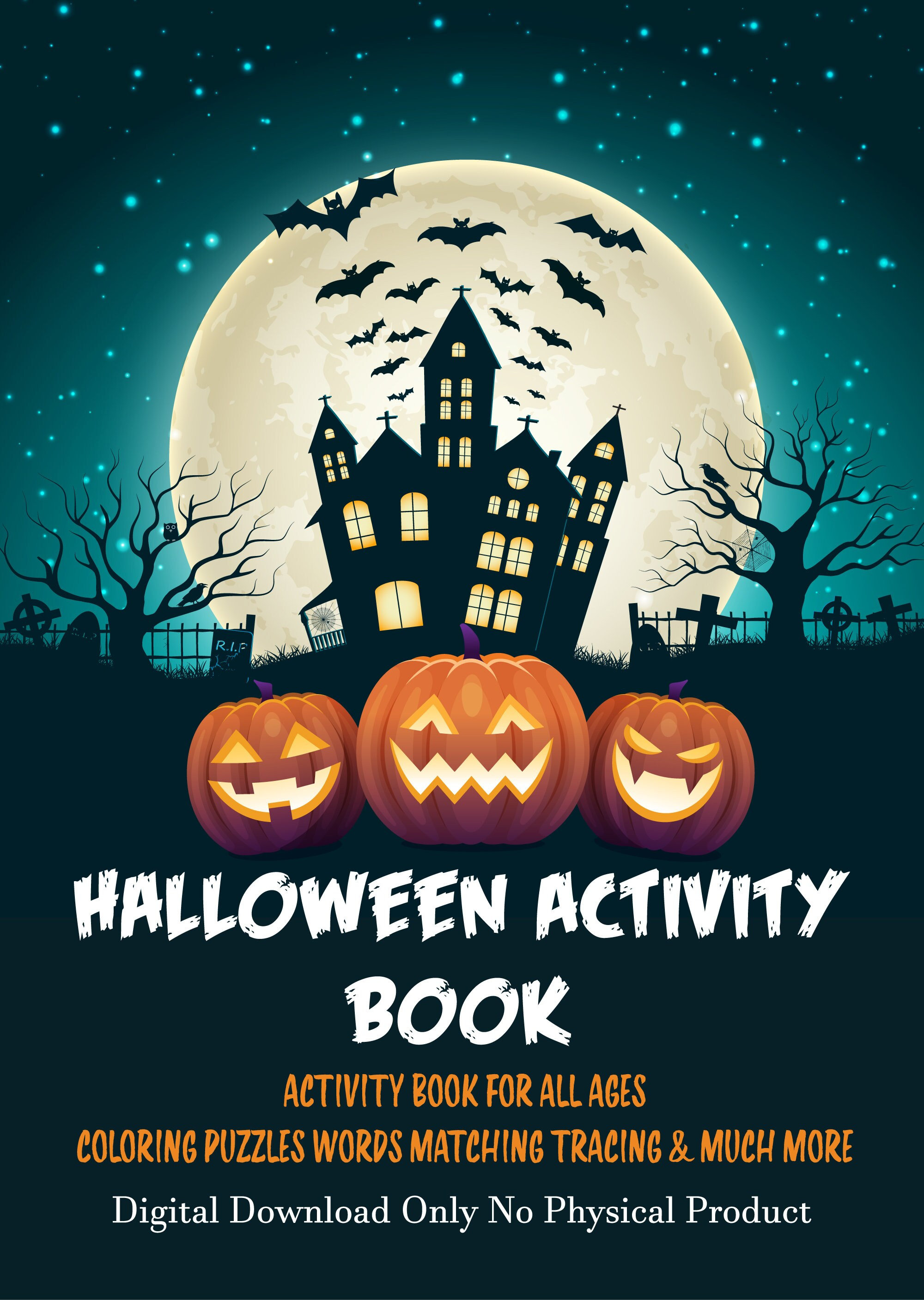 Halloween Activity Book, Kids Halloween Activity Book, Kids Halloween ...
