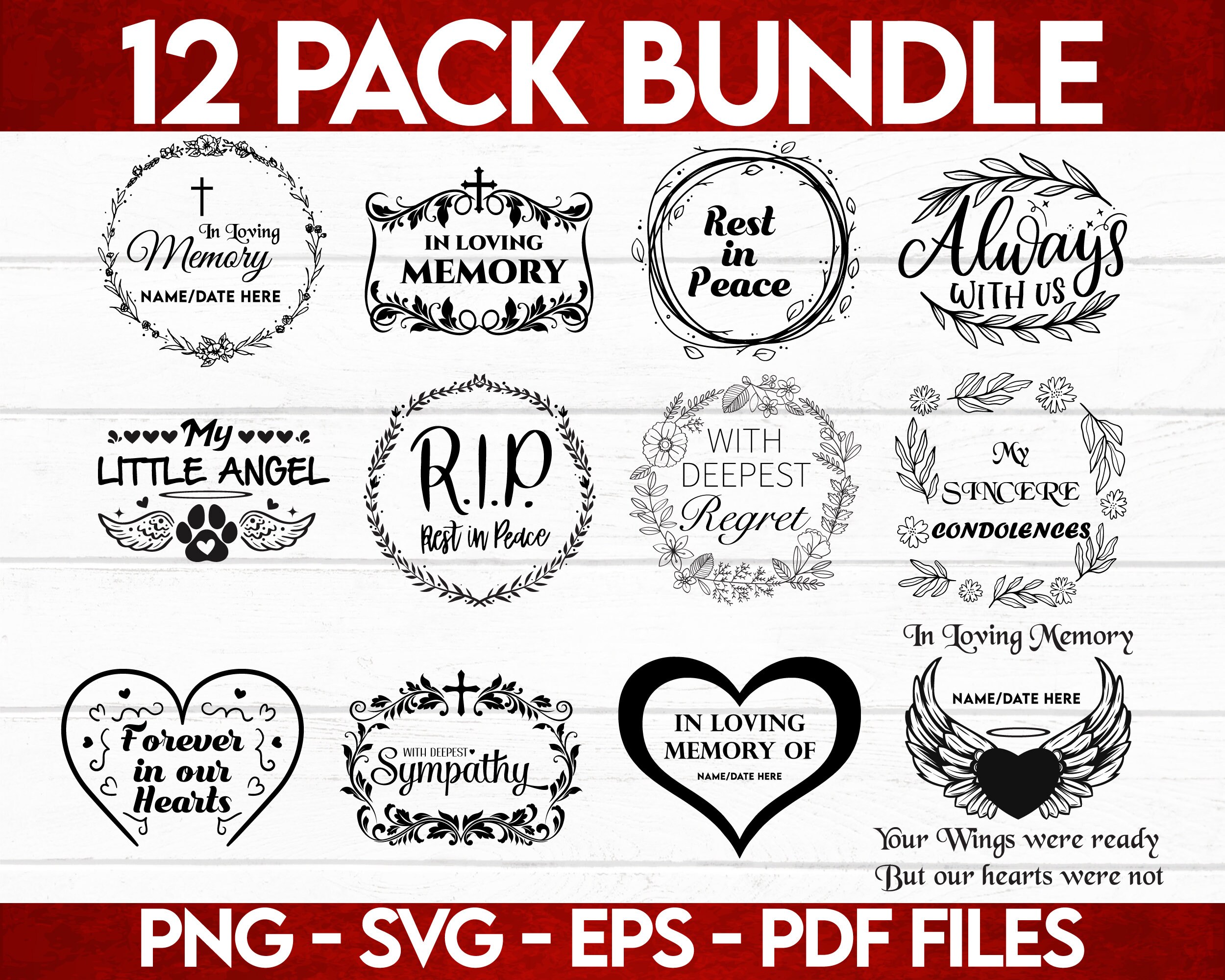 In Loving Memory Svg, Memorial Svg, in Loving Memory, Forever in Our ...