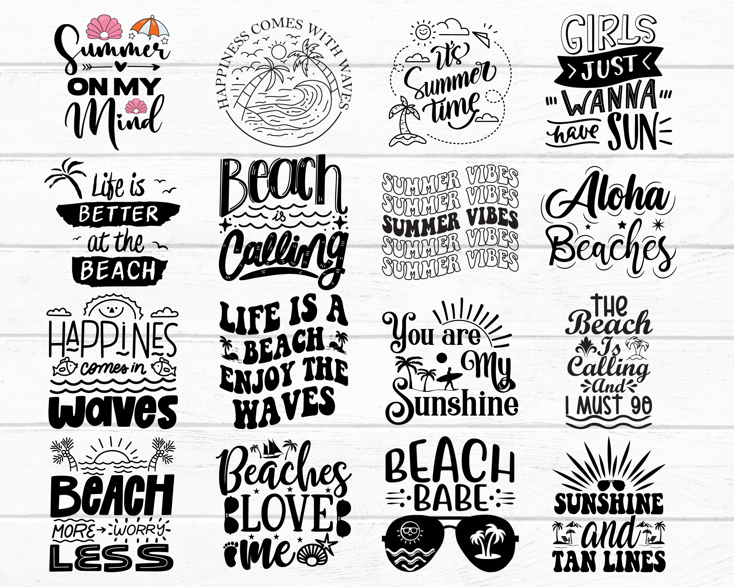 Summer Svg Bundle, Summer Svg, Summer Bundle Svg, Beach Please Svg ...