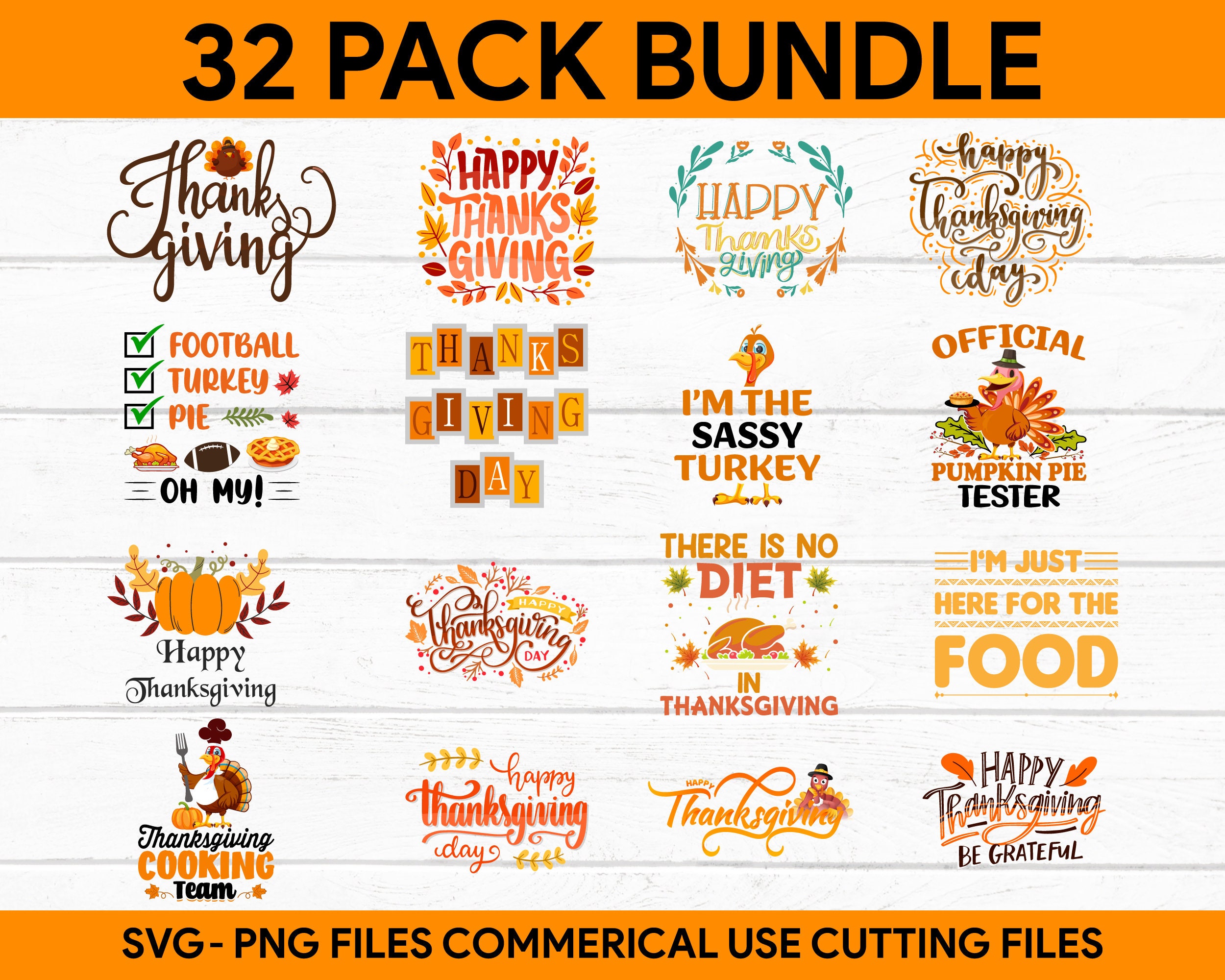 Thanksgiving Svg Bundle Thanksgiving Svg Fall Svg Bundle - Etsy