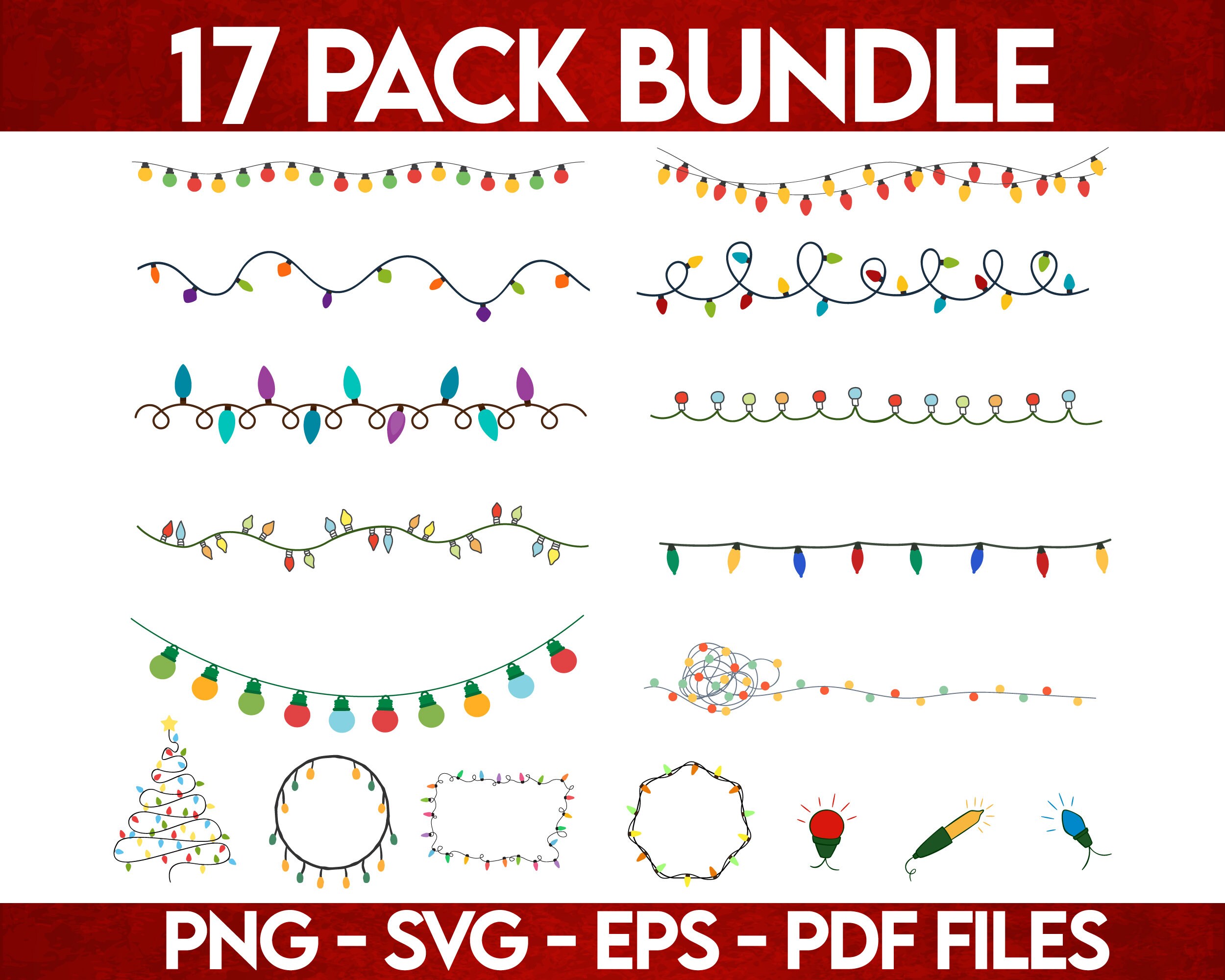 Christmas Lights Svg Christmas Lights String Christmas - Etsy