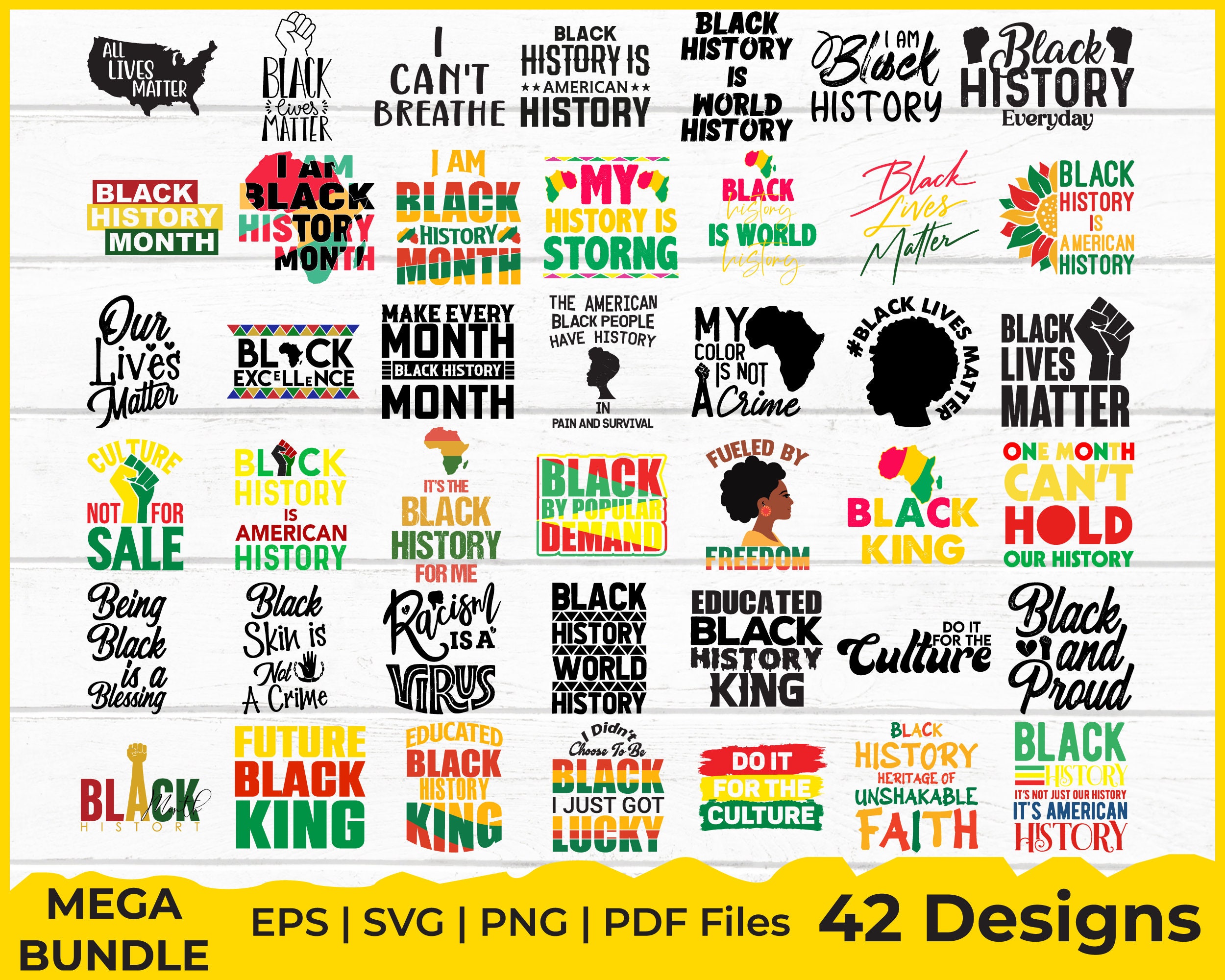 Black History SVG Bundle, Black History SVG, Black History Month Svg ...