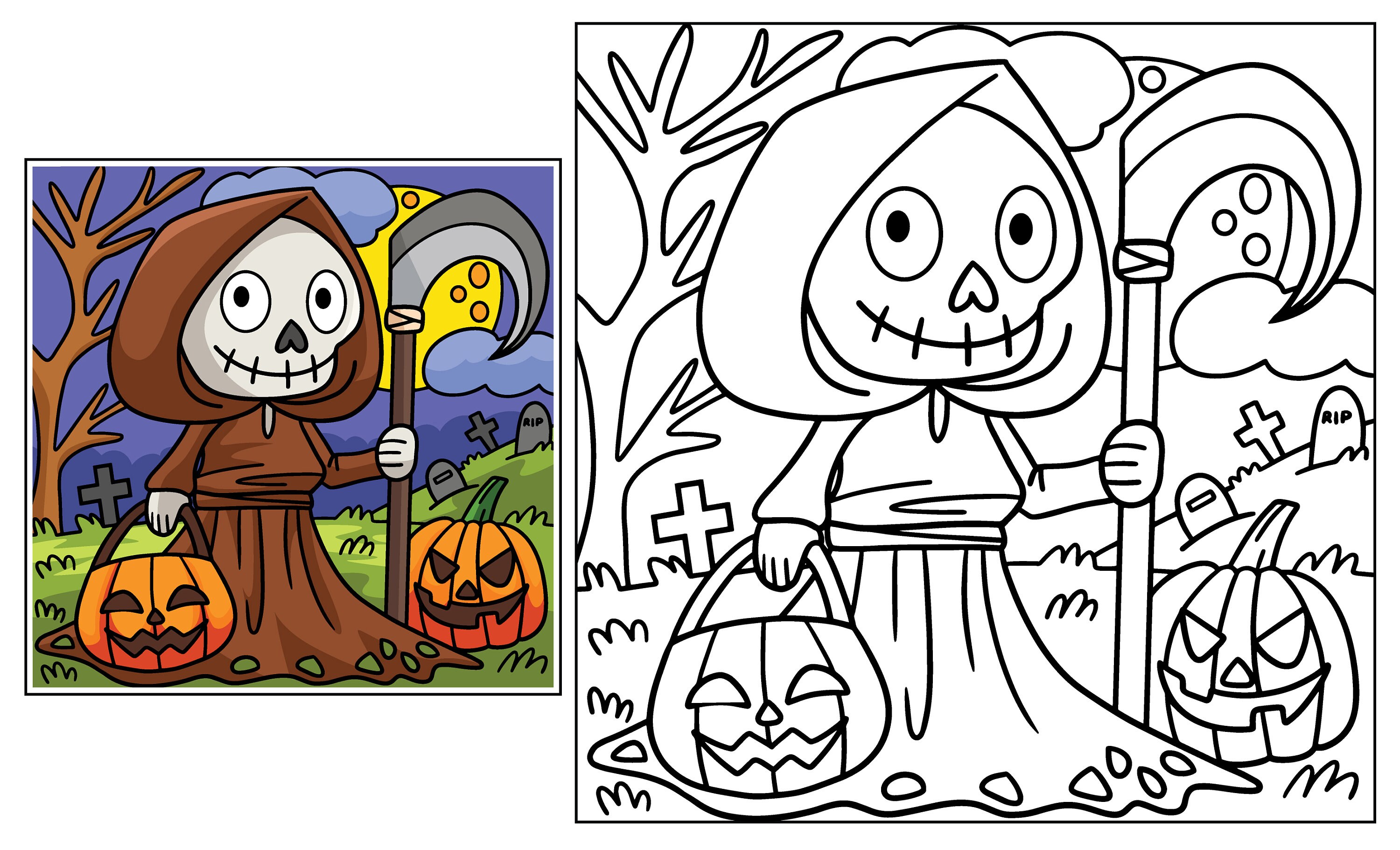 Halloween Coloring Pages, Halloween Coloring Book, Halloween Activity ...