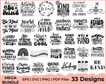 Kindness SVG Design Be Kind Cricut Silhouette Kindness is - Etsy
