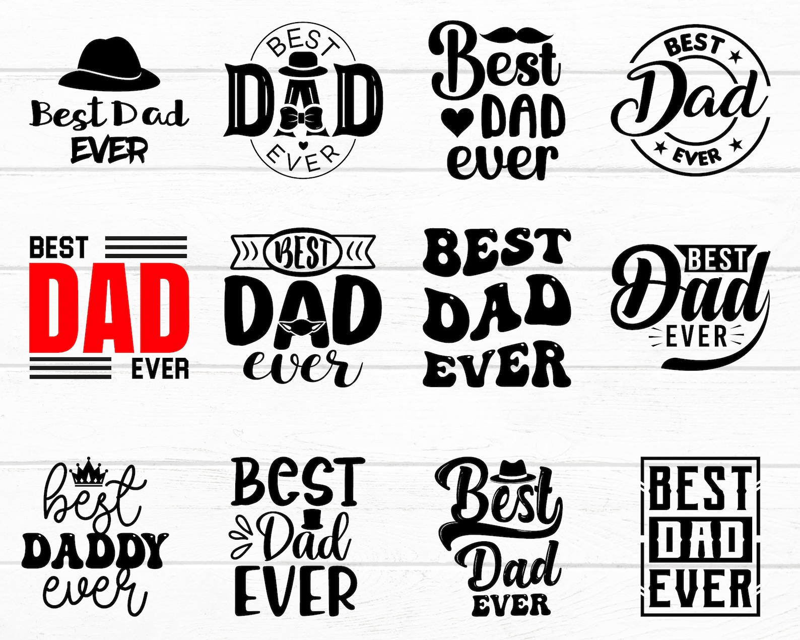 Best Dad Ever Svg, Fathers Day Svg, Top Dad Svg, Papa Svg, Fathers Day ...