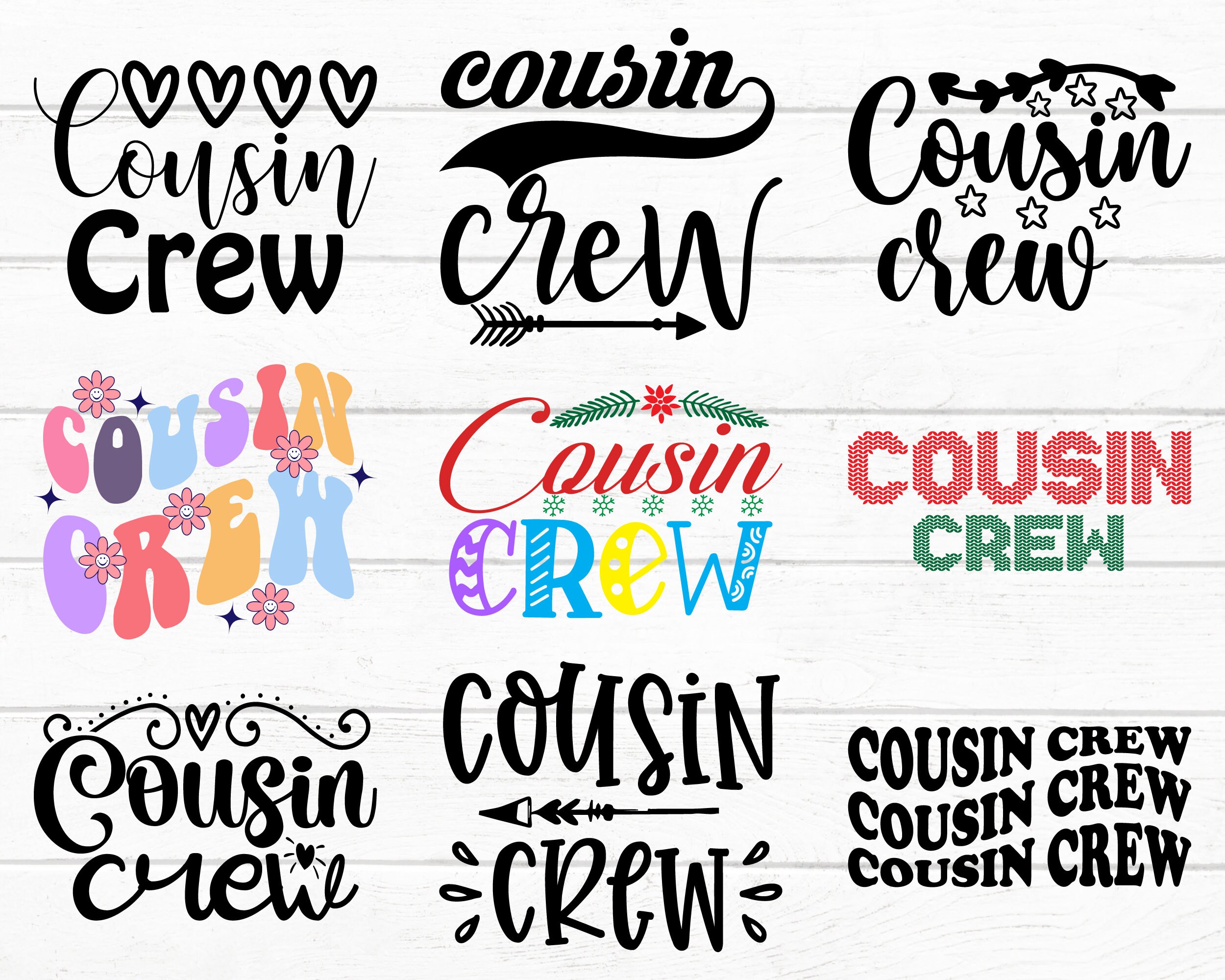 Cousin Crew Svg, Cousin Svg, Cousin Gifts, Cousin Crew Shirt Svg, Best ...