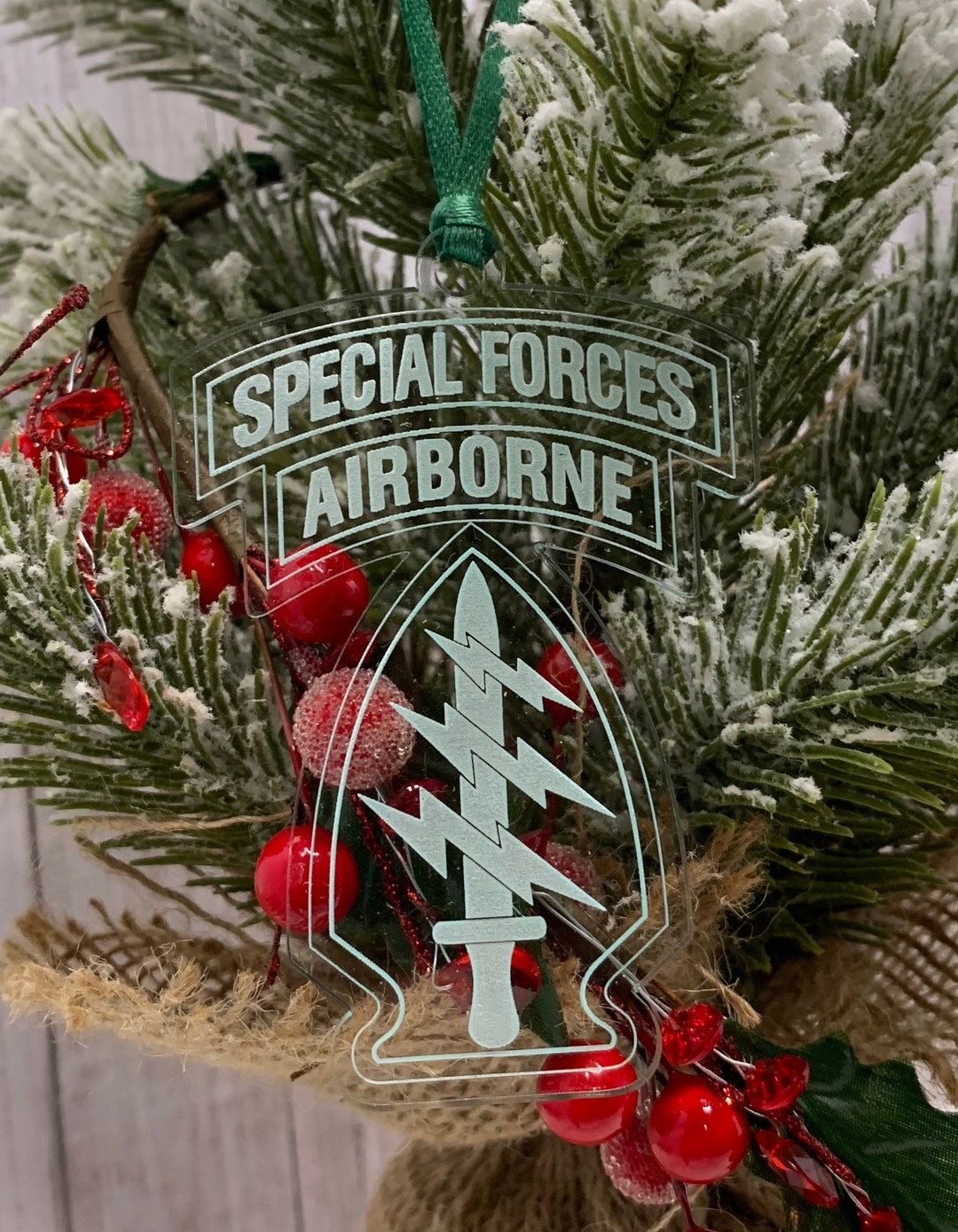 Acrylic Christmas Special Forces Ornament, Military Ornament, Army ...