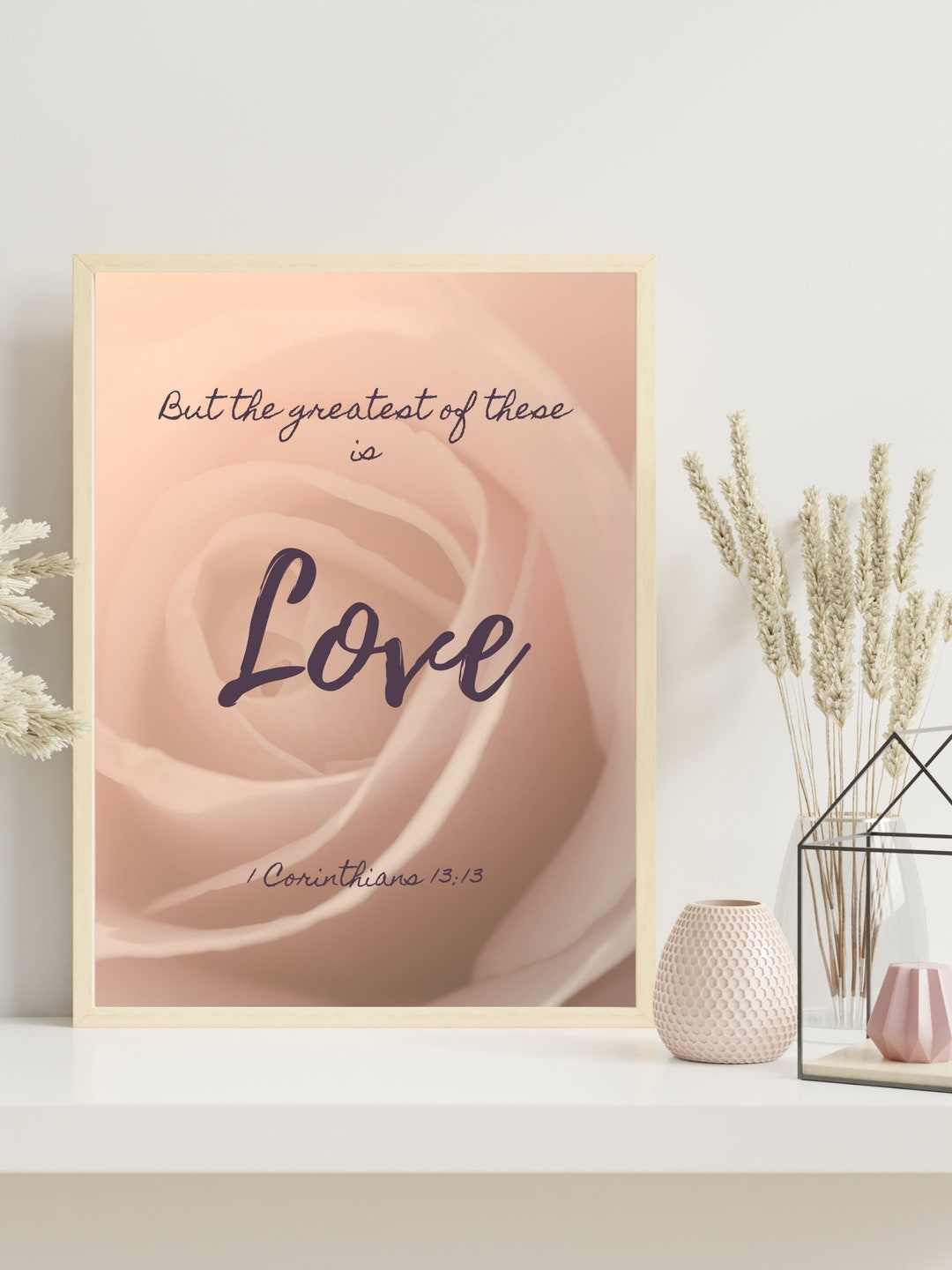 The Greatest is Love, Bible Verse, Corinthians, PNG - Etsy