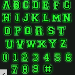 Alphabet & Number Charms (glow in the Dark) - Etsy