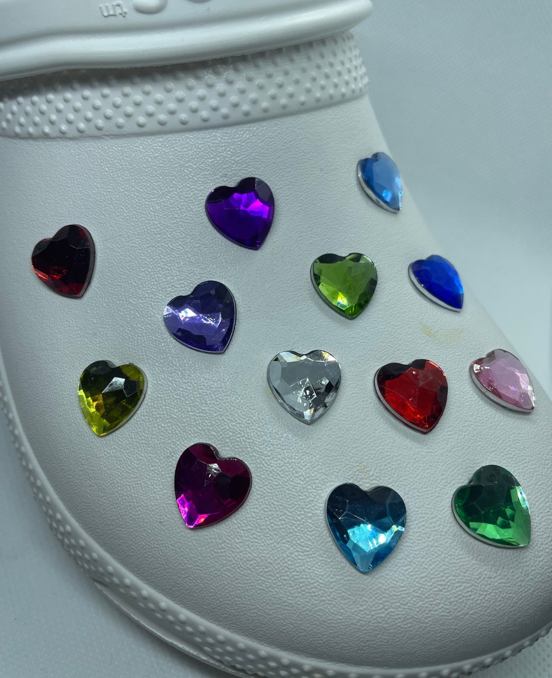 Assorted Bedazzled Heart Charms Set - Etsy