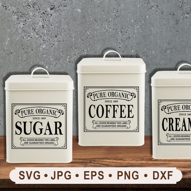 Canister Labels Svg - Etsy