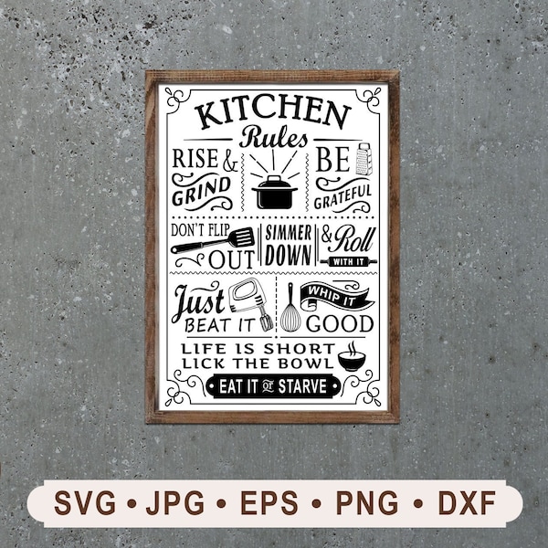 Kitchen Rules - Etsy