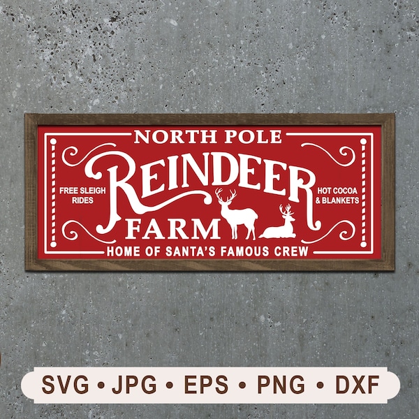 Reindeer Sign - Etsy