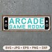 Arcade Sign SVG, Gamer Sign SVG, Funny Game Room Printable, Play ...