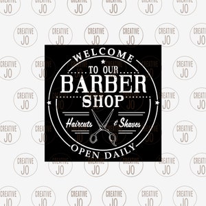 Barber Shop Sign SVG, Haircuts and Shave Sign SVG, Vintage Barber Shop ...