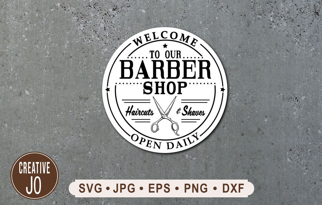 Barber Shop Sign SVG, Haircuts and Shave Sign SVG, Vintage Barber Shop ...