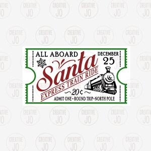 Santa Express Train Sign, North Pole Sign SVG, Vintage Christmas SVG ...