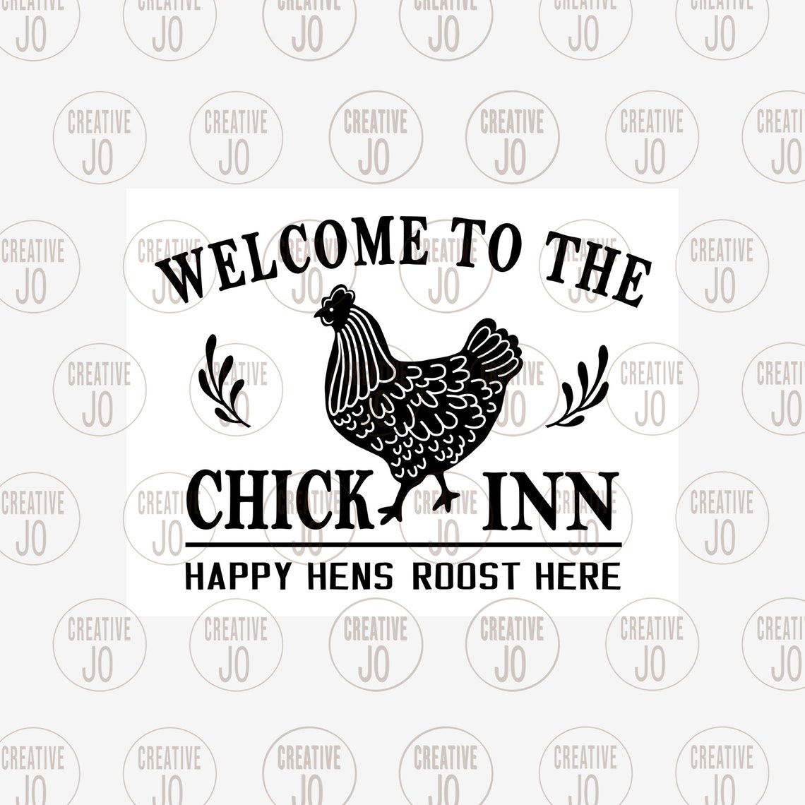 Welcome to the Chick Inn Sign SVG Farmhouse Sign SVG Happy - Etsy