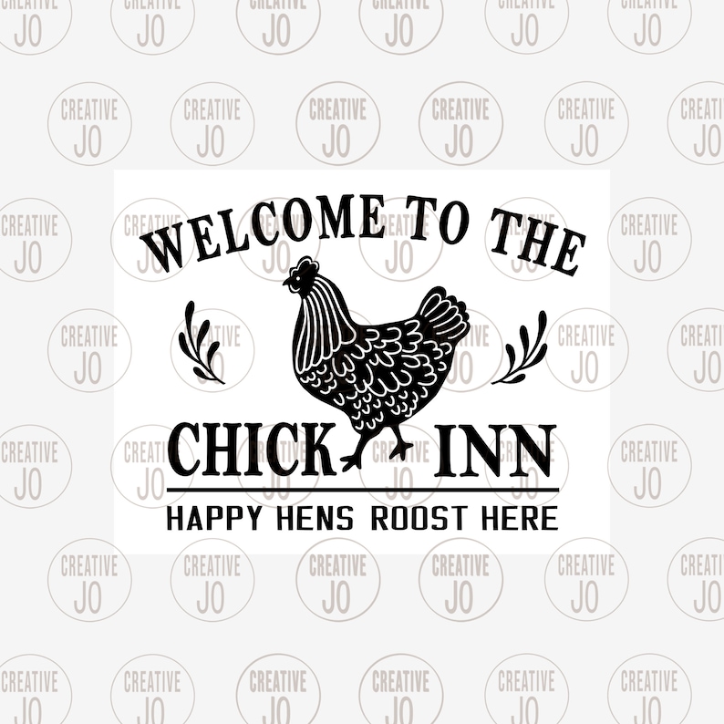 Welcome to the Chick Inn Sign SVG Farmhouse Sign SVG Happy - Etsy