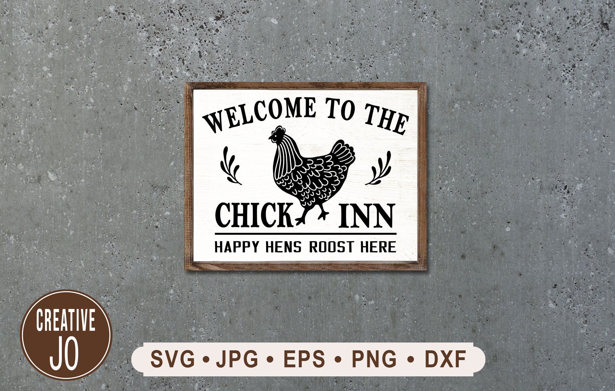 Welcome to the Chick Inn Sign SVG Farmhouse Sign SVG Happy - Etsy