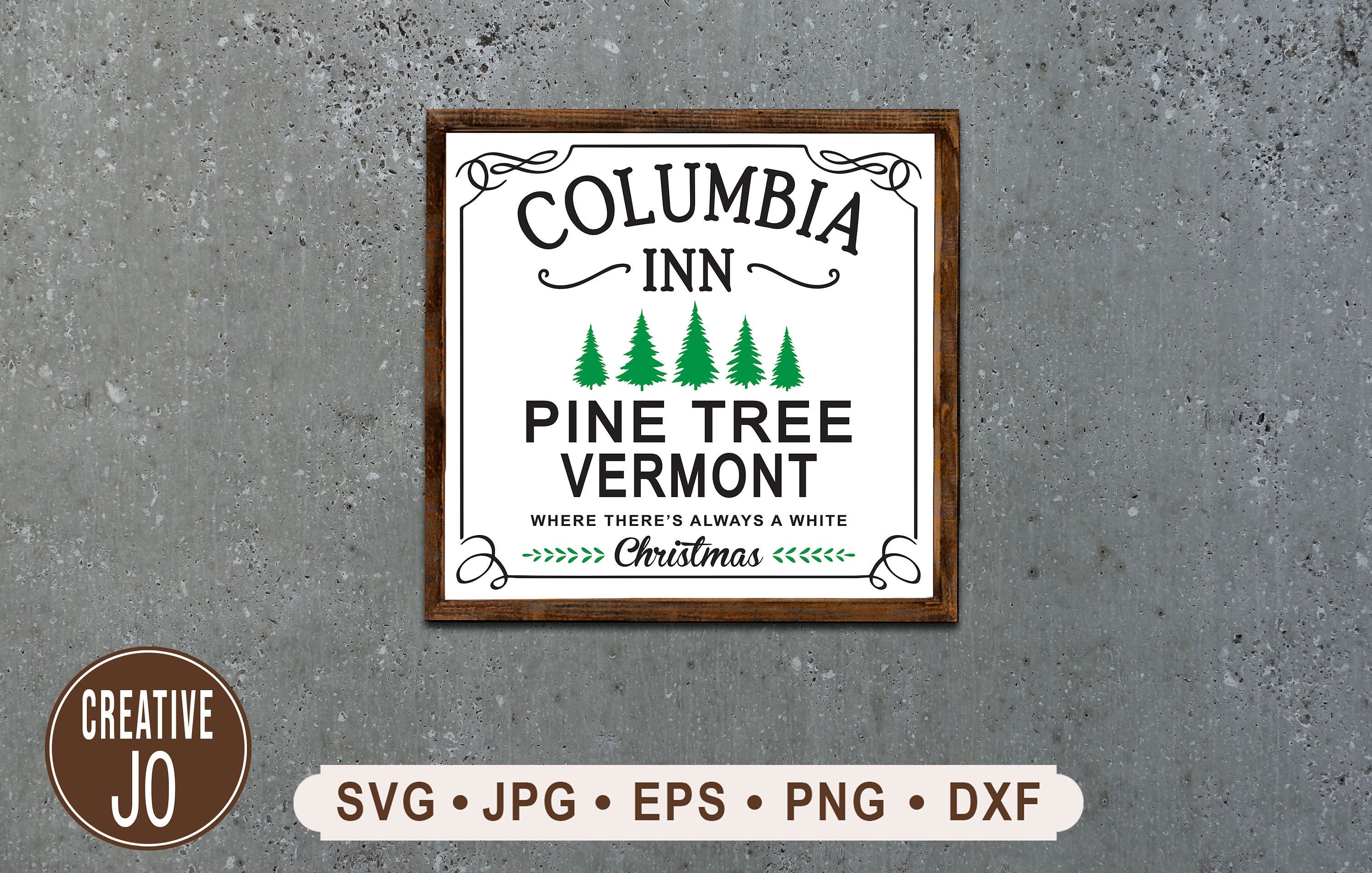 Columbia Inn Vermont Sign SVG, Christmas Vacation Sign, Vintage ...