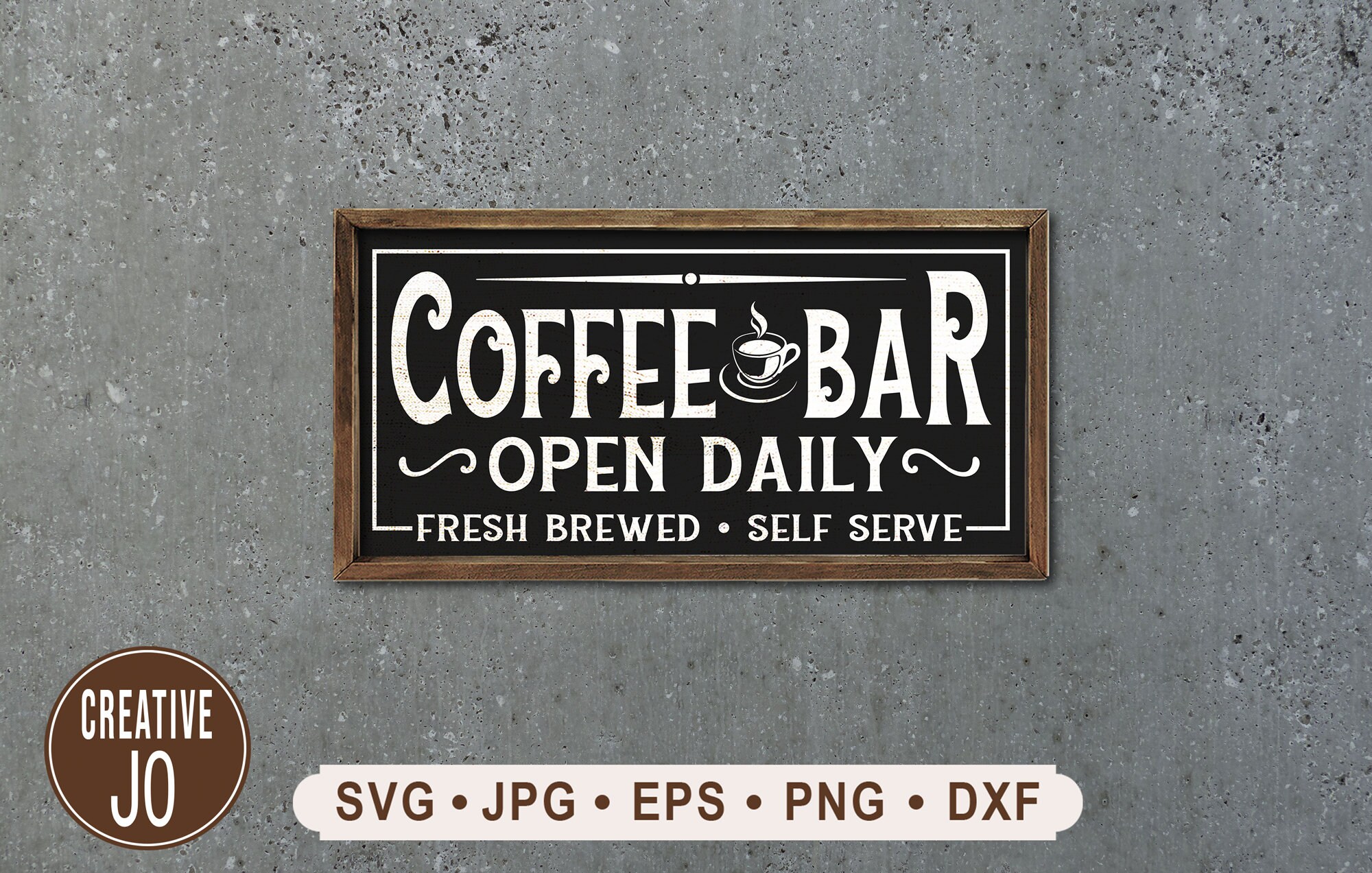 Coffee Bar Sign SVG, Vintage Coffee Sign SVG, Coffee Bar Printable ...