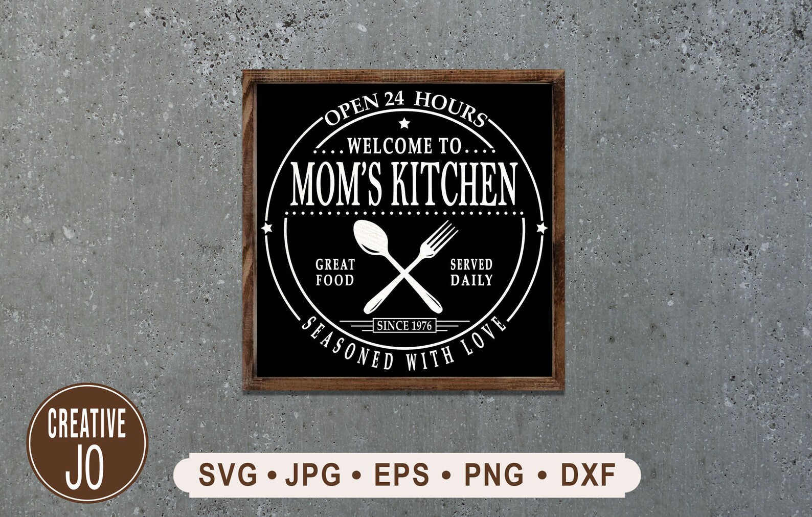 Mom's Kitchen Sign SVG, Farmhouse Kitchen SVG, Season With Love Sign ...