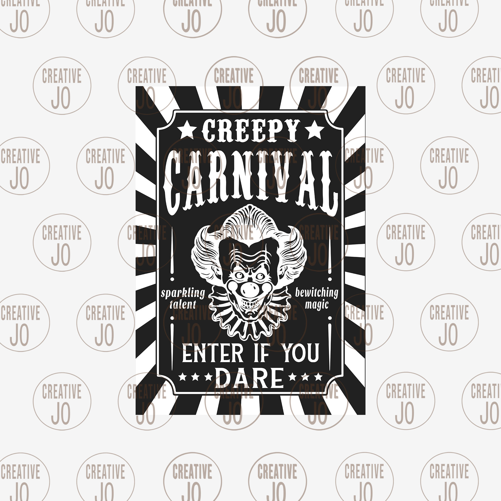 Creepy Carnival Sign SVG Vintage Halloween SVG Enter If You - Etsy