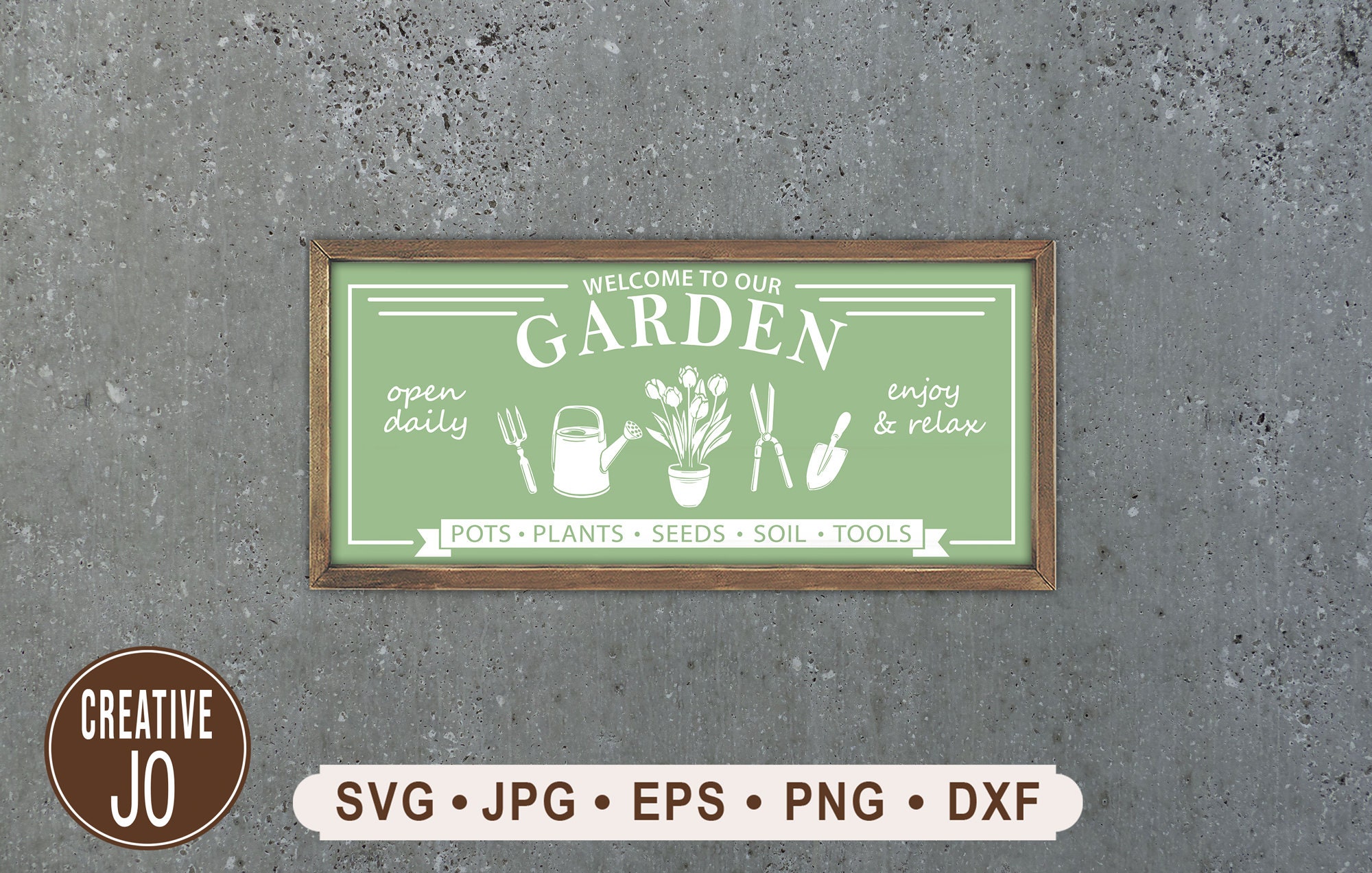Welcome to Our Garden Sign SVG, Garden Icon Printable, Garden Tools ...