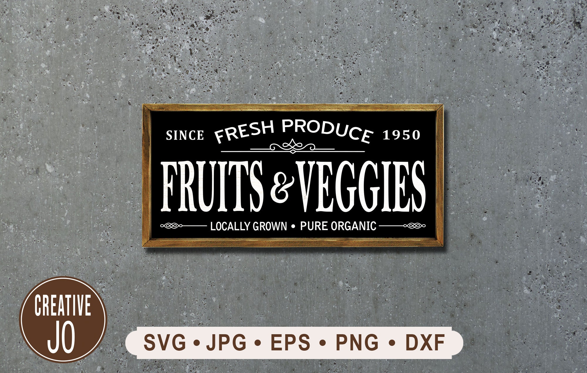 Fresh Produce Fruits and Veggies Sign SVG Fresh Produce Sign - Etsy