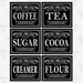 Kitchen Label Svg (6 Designs), Kitchen Label Svg, Coffee Sugar Creamer ...