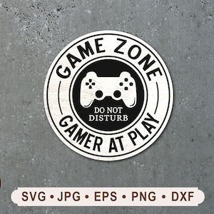 Game Zone Sign Svg, Game Icon Svg, Game Sign Printable, Do Not Disturb ...