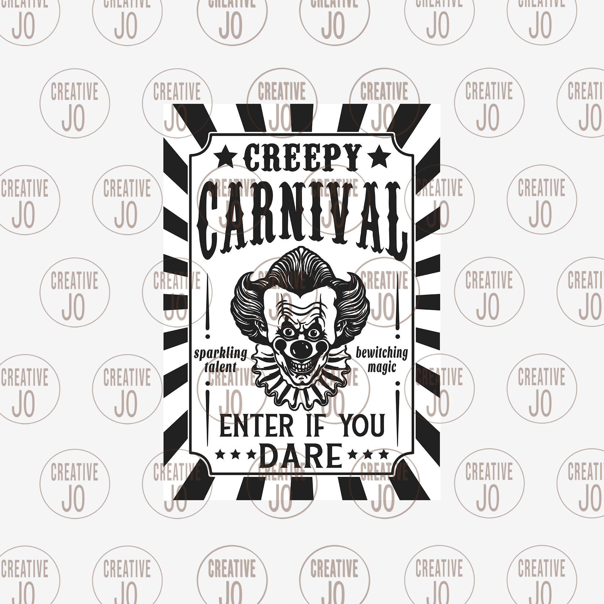 Creepy Carnival Sign SVG Vintage Halloween SVG Enter If You - Etsy