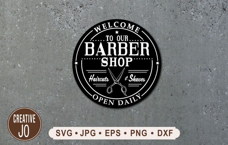 Barber Shop Sign SVG, Haircuts and Shave Sign SVG, Vintage Barber Shop ...