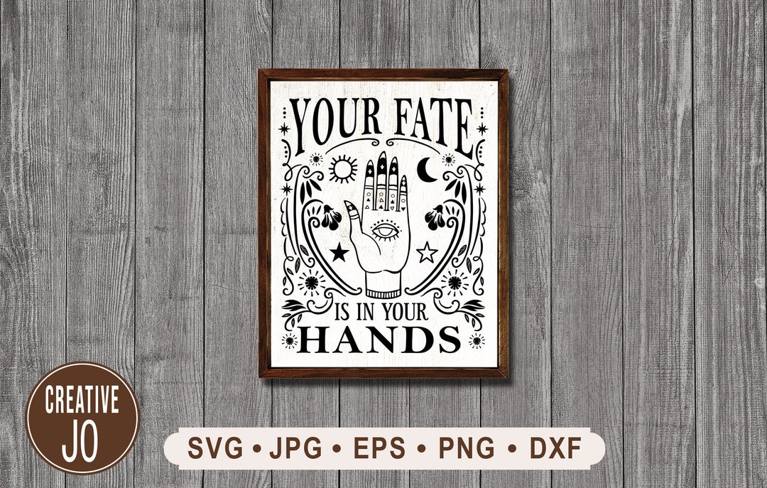 Your Fate is in Your Hand Sign Svg, Vintage Halloween SVG, Halloween ...