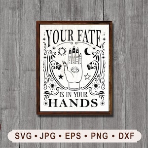 Your Fate is in Your Hand Sign Svg, Vintage Halloween SVG, Halloween ...
