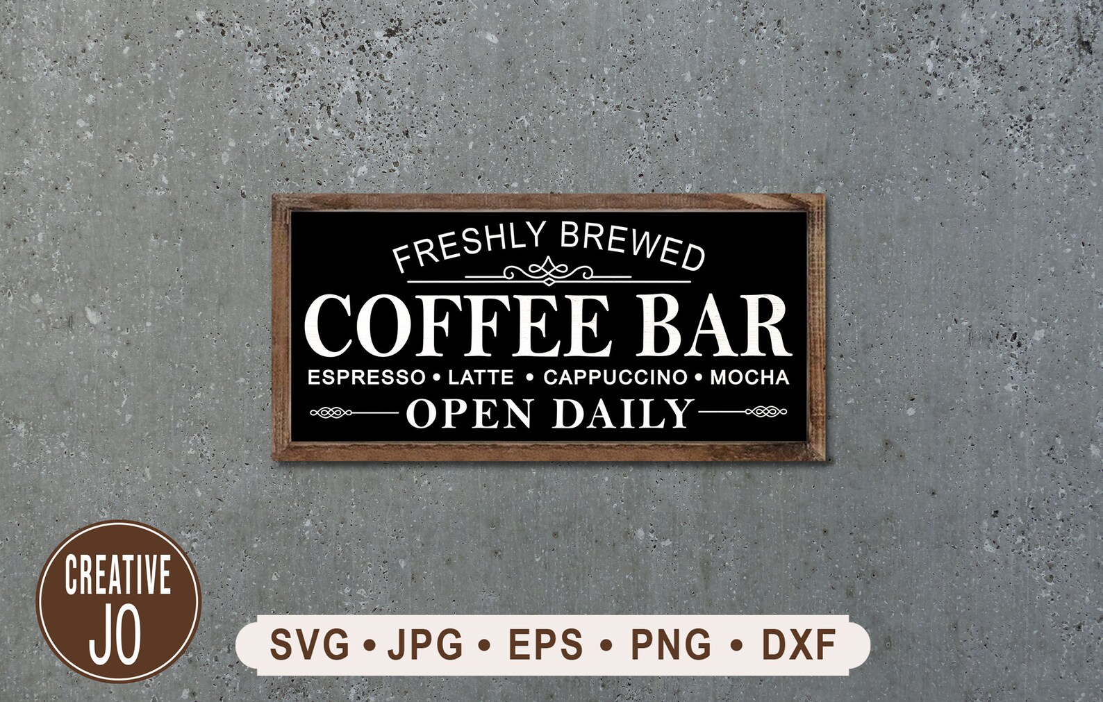 Coffee Bar Sign SVG Vintage Freshly Brewed Coffee Bar Sign - Etsy