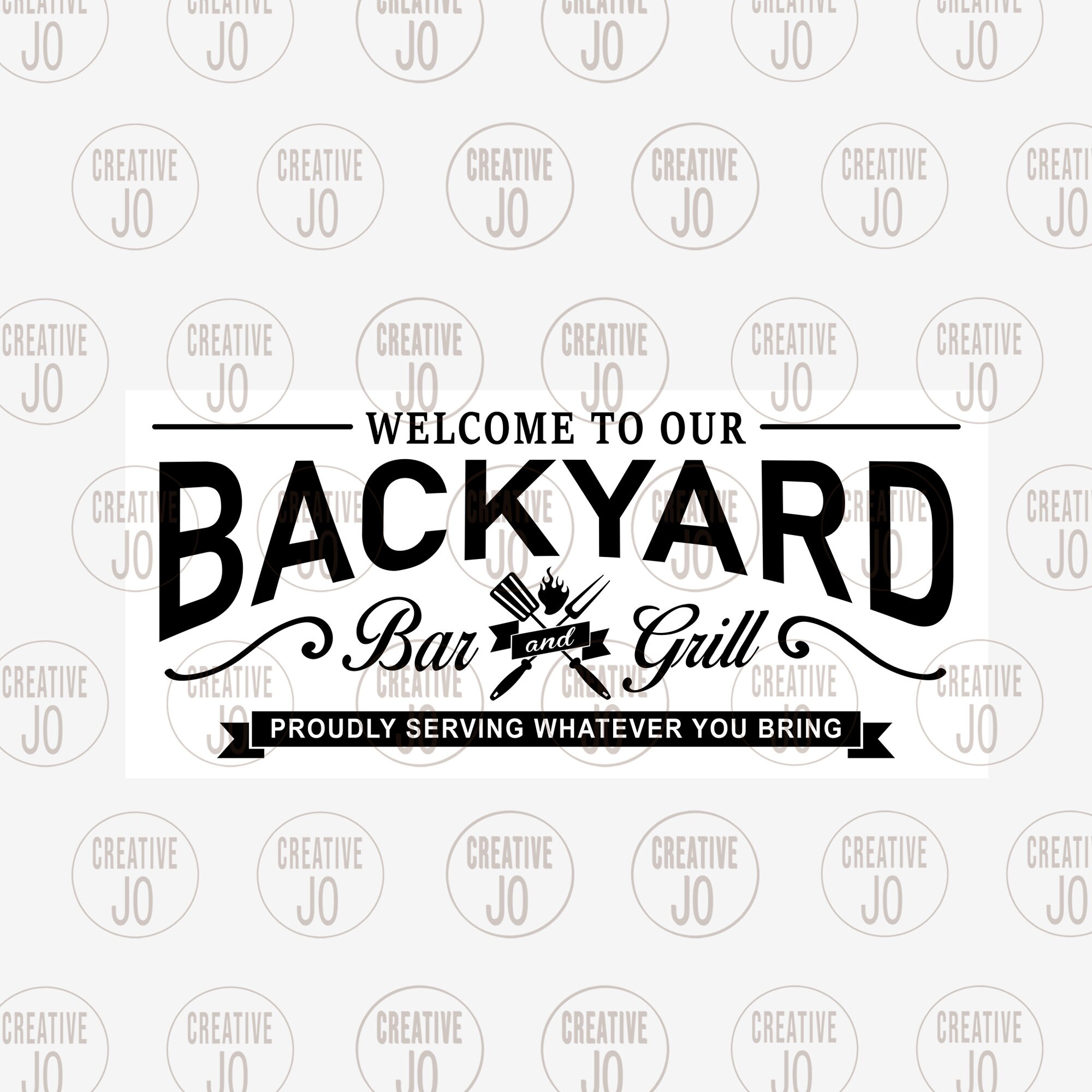 Backyard Bar and Grill Sign SVG, Farmhouse Decor (digital Download) - Etsy