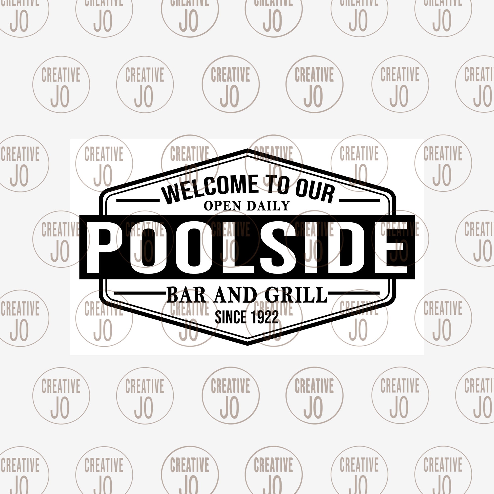 Pool Side Bar and Grill Sign SVG Poolside Sign SVG Bar and - Etsy