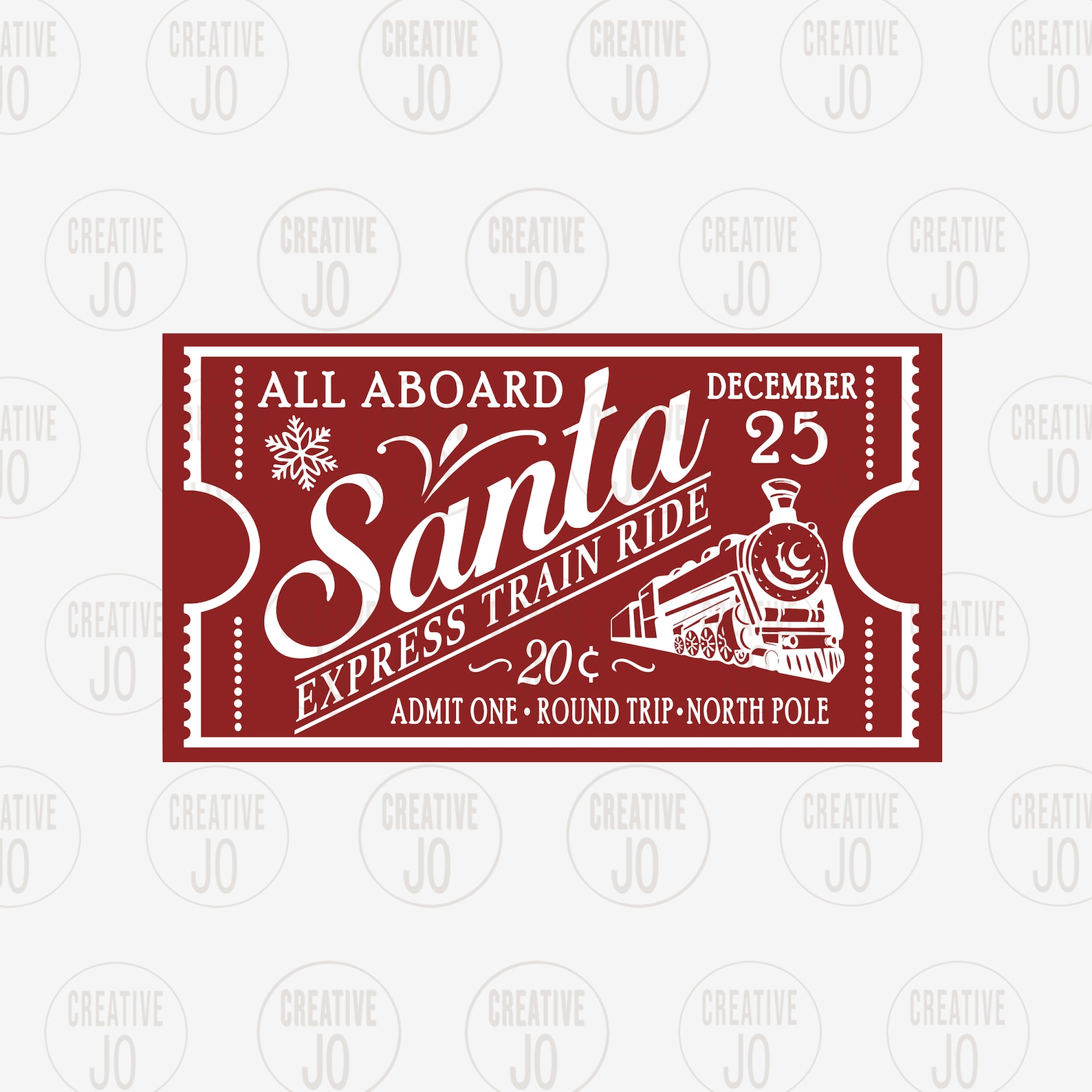 Santa Express Train Sign North Pole Sign SVG Vintage | Etsy